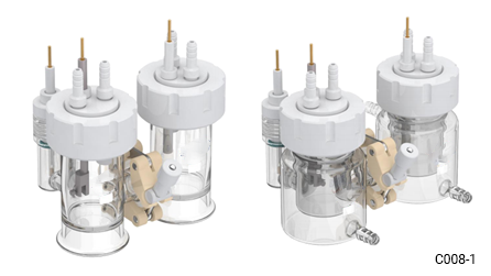 3H type replaceable membrane electrochemical cell (relatively sealed ...