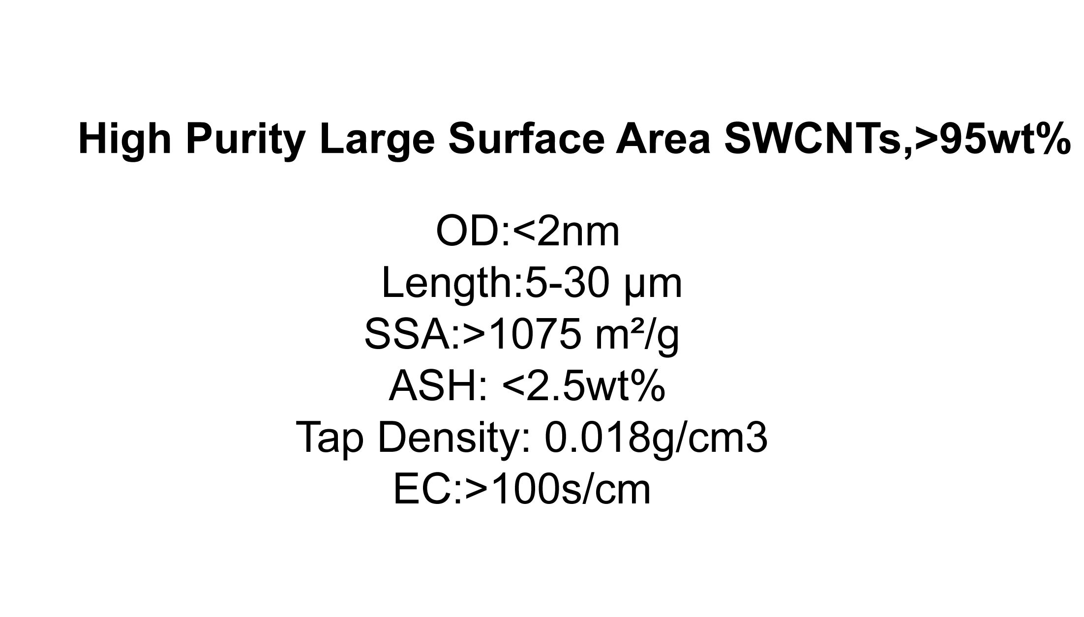 High Purity Large Surface Area Single-walled Carbon Nanotubes (Purity ...