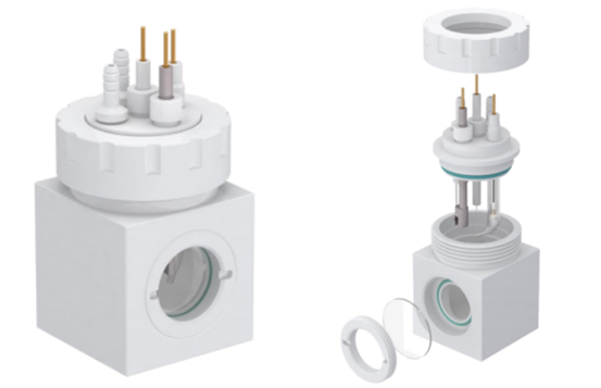 Single-cell full PTFE photoelectrochemical cell (relatively sealed ...